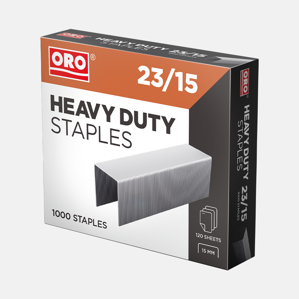 Heavy Duty Staples 23/15 (1000 Staples) - ORO Stationery
