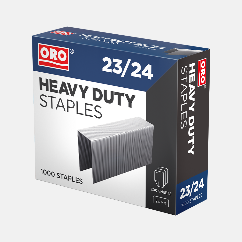 Heavy Duty Staples 23/24 (1000 Staples) - ORO Stationery